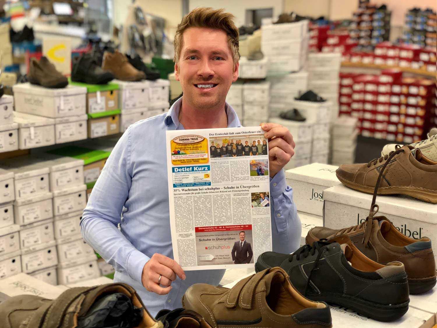 Artikel über Kay Zimmer und schuhplus in Das Blaue Blatt zur aktuellen ...